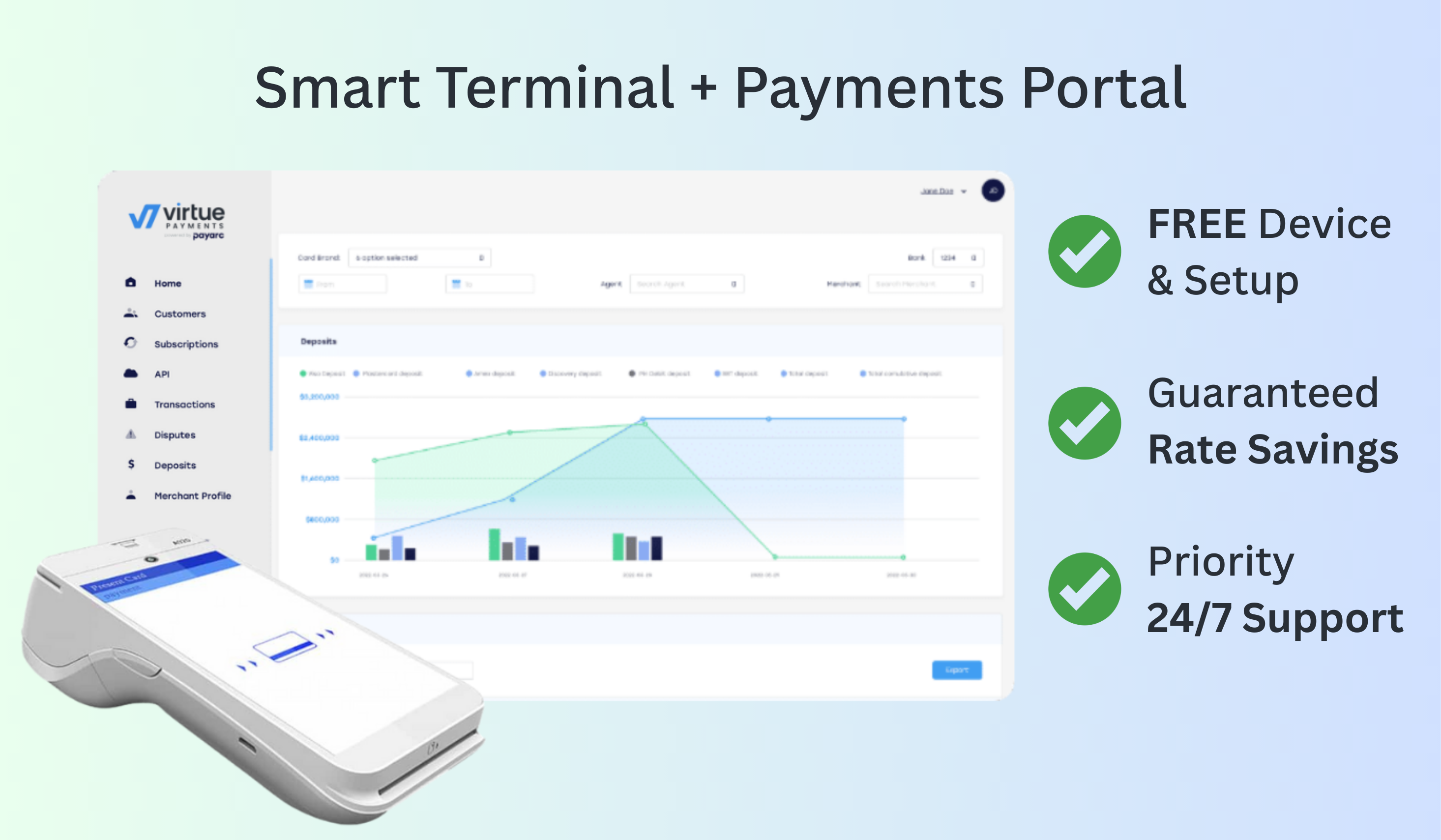 FREE Smart Terminal + Payments Portal